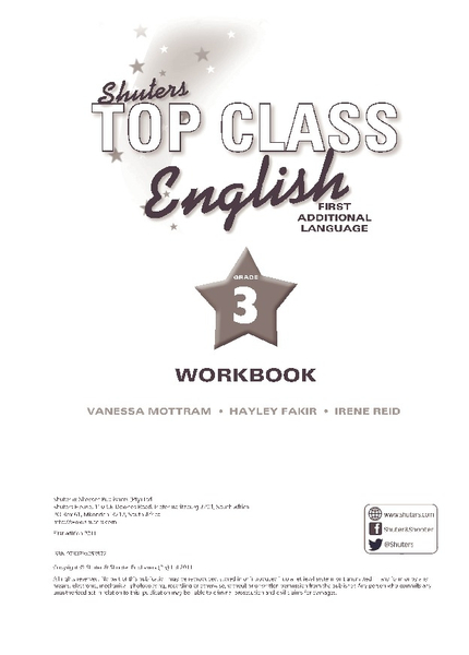 E TOP CLASS ENGLISH GRADE 3 WORKBOOK – Department: Basic Education ...