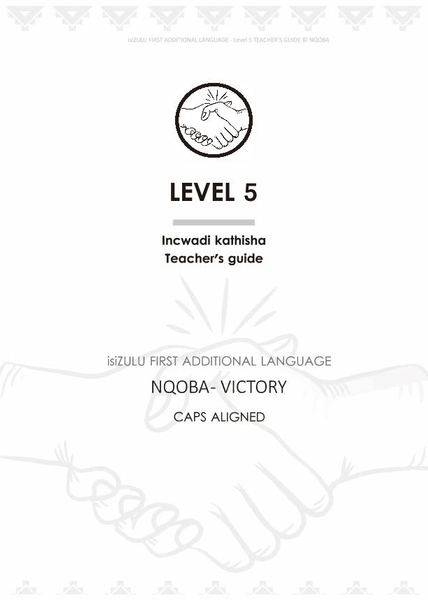 isiZULU FIRST ADDITIONAL LANGUAGE LEVEL-5 teacher guide – DC eBOOKS
