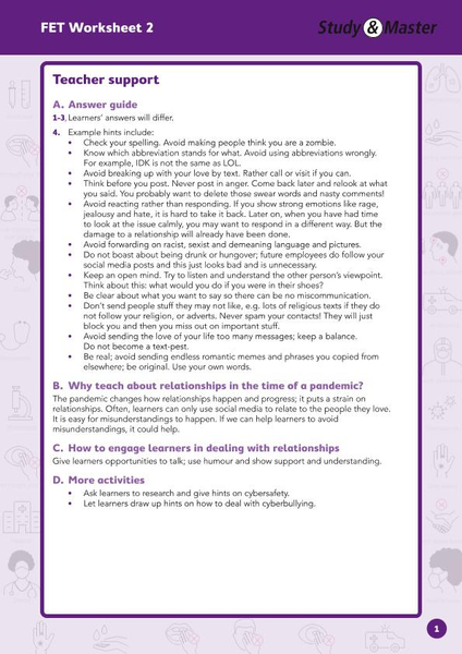 Study and Master FET Phase Worksheet 2 Teacher Support – DC eBOOKS