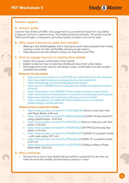 Study and Master FET Phase Worksheet 5 Teacher Support – DC eBOOKS