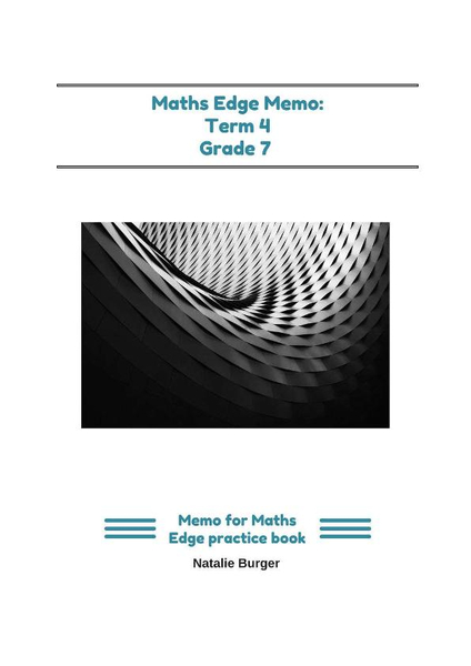 Maths Edge Memo: Term 4 Grade 7 – WELCOME TO DC BOOKS